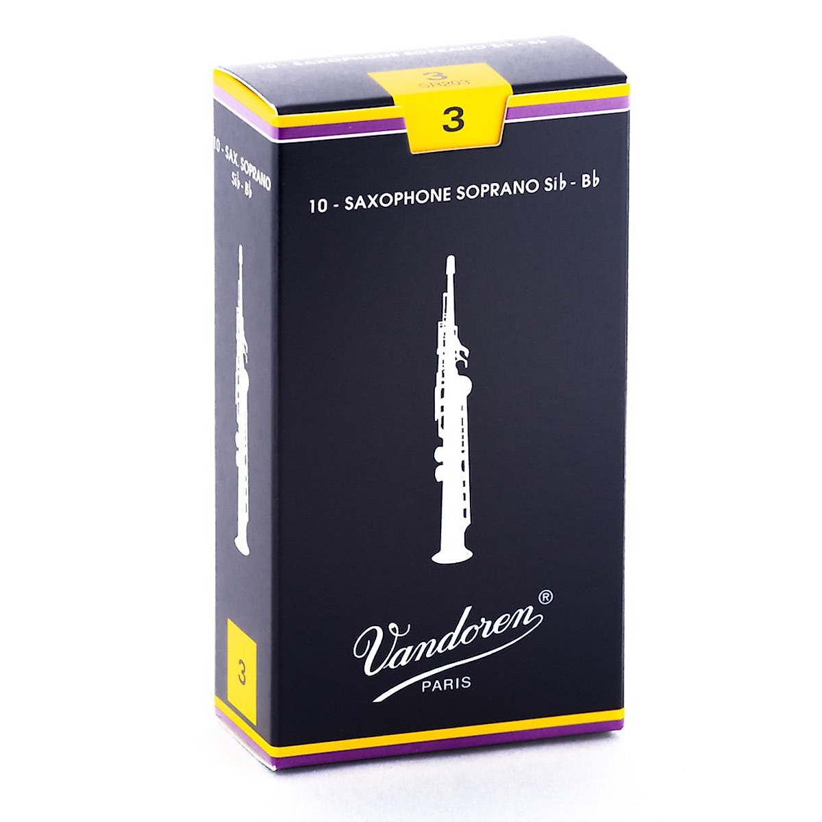 Vandoren SR203 Soprano Sax Traditional Reeds Strength 3; Box of 10