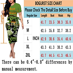 BOGURST Summer Dress for Women Mini Sexy Bodycon Party Dresses Green M