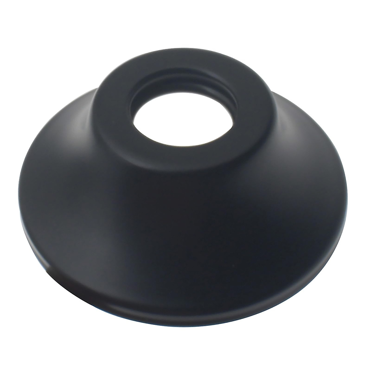 GWYAN 1Pcs Matt Black Steel Tapered Flange Cover Bell Flange Cover Suitable for Faucet or Pipe Decoration