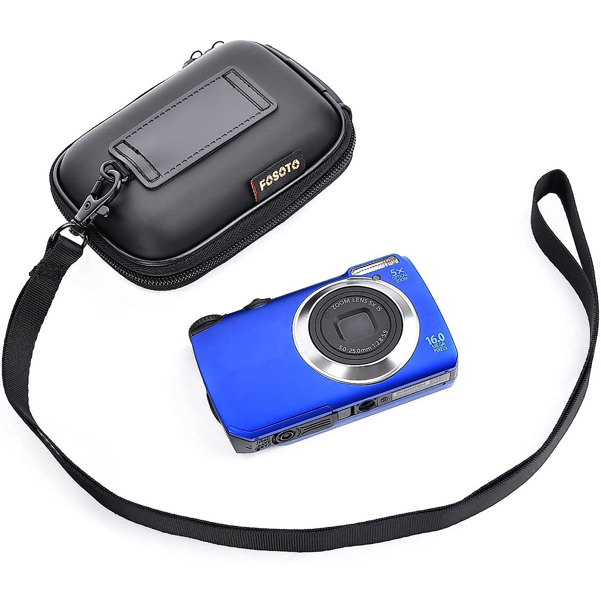 FOSOTO Snug Fit Black Camera Case Compatible with Canon PowerShot ELPH 180 190 360 HS SX620 A2300 IXUS 285 180 G9X,Sony Cyber-Shot DSC-W830 W810 W800 WX220 HX80 HX90,Nikon Coolpix A10 S7000 W100