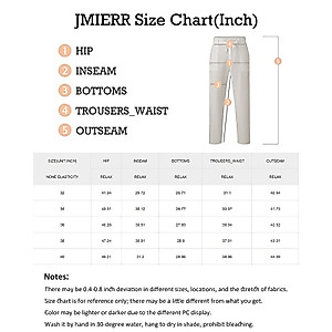 JMIERR Mens Casual Linen Pants Loose Fit Straight Legs Lightweight Elastic Waist Drawstring Trousers Summer Beach Yoga Pant Baggy US 34(M) White