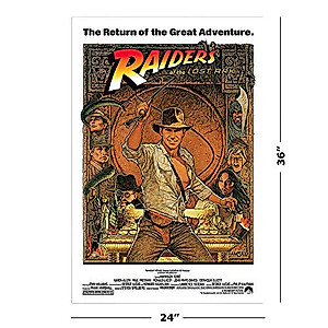 Indiana Jones - Raiders Of The Lost Ark - Movie Poster (1982 Re-Release) (Size: 24" x 36")
