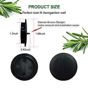 Plant Spacer Kit Compatible with Aerogarden,Plant Spacer Cover for Aerogarden Spacer Caps,for Indoor Hydroponic Growing System,25 Pack, Black