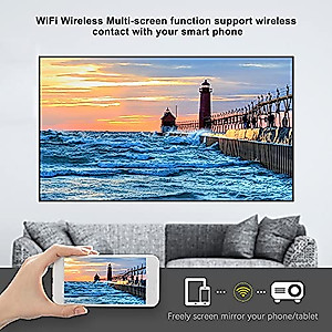 CXDTBH Full Projector Native 1920x1080P Projetor Smart Phone Beamer LED 3D Home Theater Video ( Size : Android Version )