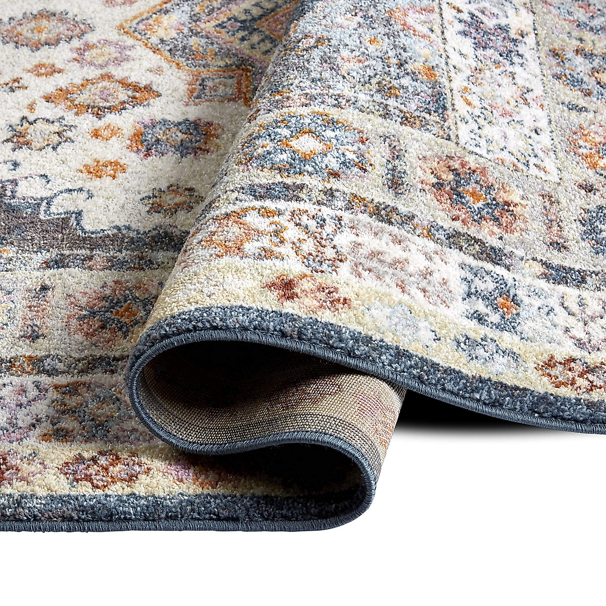 Home Dynamix Chloe Mars Area Rug, 5 ft 3 in x 7 ft 3 in, Blue/Orange