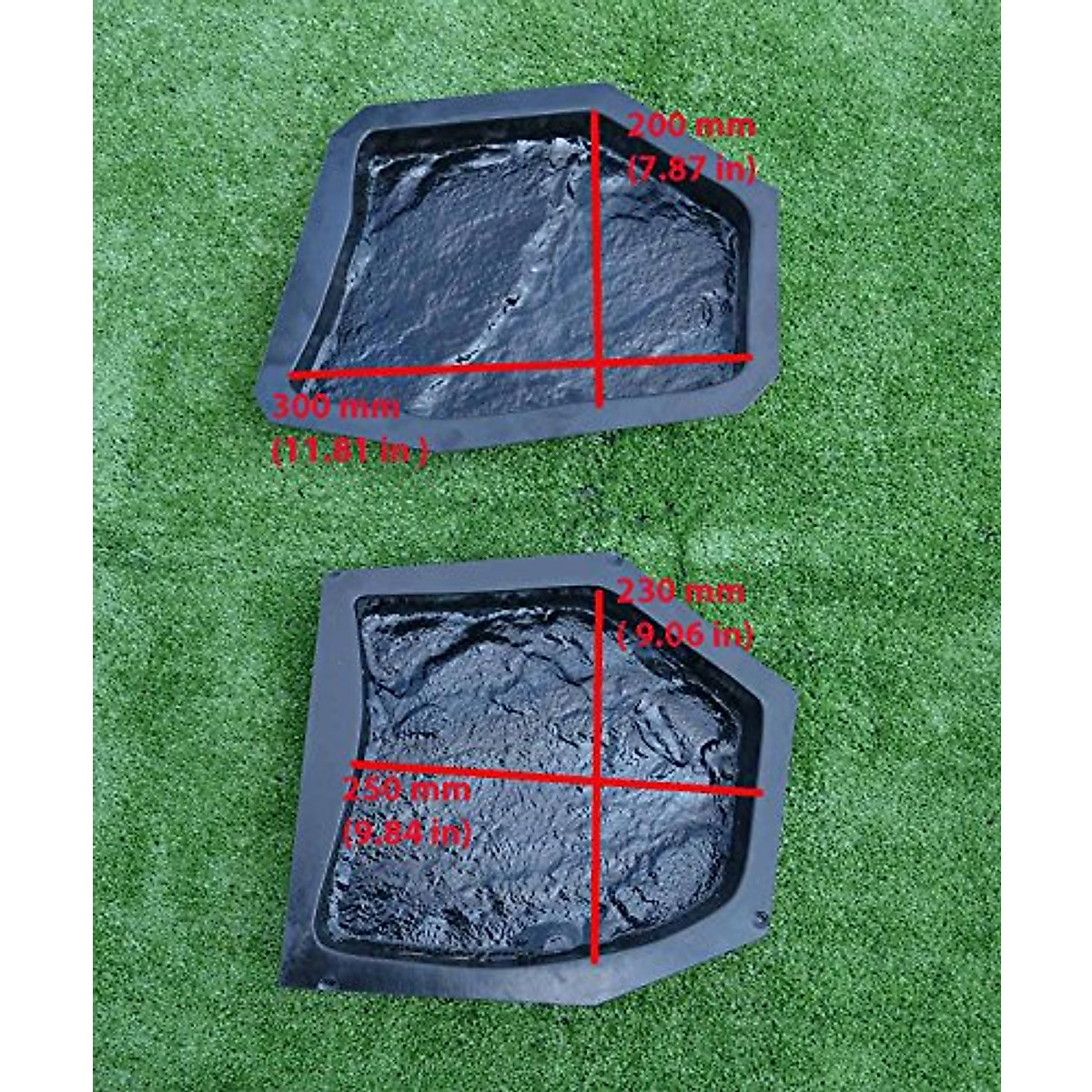 SvitMolds Concrete molds DIY Sold 6 pcs Plastic Moulds Flagstone Casting Concrete Paving Garden Paths Stone Patio Pavers for Garden Walkway #S34