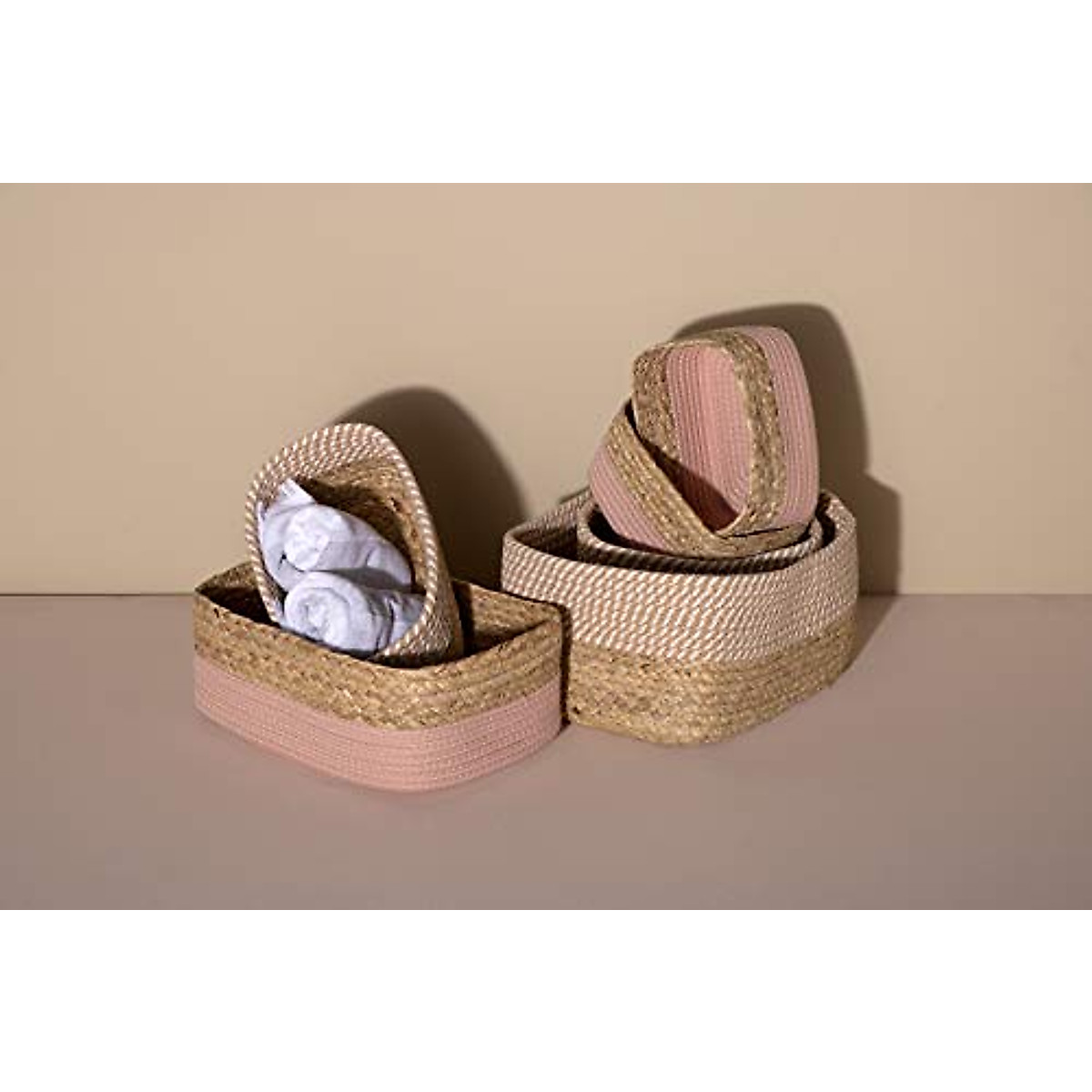 Shiraleah Set of 3 Blush Dalton Organizer Baskets