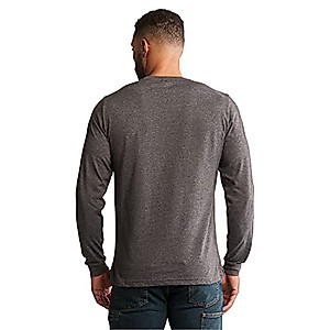 Timberland PRO mens Base Plate Blended Long-sleeve T-shirt Work Utility T Shirt, Dark Charcoal Heather, XX-Large US