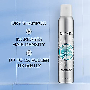 Nioxin Instant Fullness Dry Cleanser, Volumizing Dry Shampoo, Fine & Thinning Hair, 4.22 oz