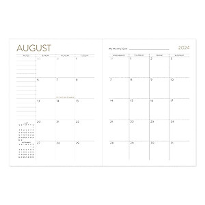 Legacy Moon Faces Tan 8 x 6 Paper 2023-2024 Seedlings Soft Cover On The Go Planner