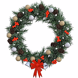 20 Pieces Large Hanging Round Wreaths 12Inch Cardboard Wreath Rings for DIY Crafts Paper Round Circle Christmas Hanging Ornaments Decorations with Hole Twine for Wedding Christmas Valentines Day Decor