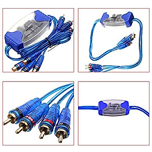 QONIA 4-Channel RCA Audio Noise Filter Suppressor Ground Loop Isolator Car Stereo 50W