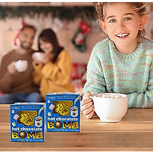 Hot Chocolate Bombs with Marshmallows Hot Cocoa Bomb Melting Balls, Individual Packets Gift Set Holiday Stocking Stuffers Christmas Decor Mugs Gifts with Nosh Pack Mints (12 Pack)