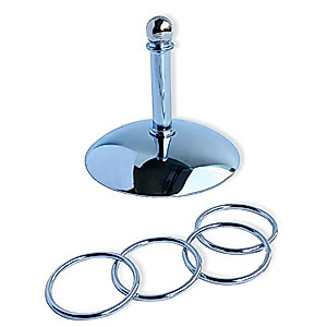 YANQIN Bird Toys Parrot Stacking Rings Toys Stainless Steel Tabletop Training Chew Toys for Small and Medium Parrots and Birds Developing Bird Intelligence (Small)