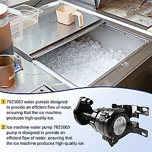 7623063 76-2306-3 Water Pump Assembly, 115V, 60Hz, 6W Compatible with manitowoc Ice Machine,Fit for A, B, C, E, G, H, J, K, M, P and Q Series. 2-Year Warrenty