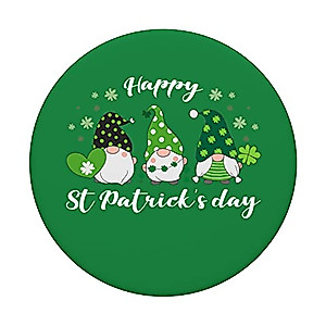 Happy St Patricks Day, green gnome, irish PopSockets Swappable PopGrip