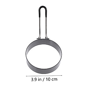 FUNOMOCYA 2pcs Round Mold Circle Fried Egg Molde De Para Resina Frying Egg Shaper Egg Cooking Circles Round Egg Rings Fried Pancake Omelets Mold Egg Mold Ring Fried Egg Molds Black Silicone