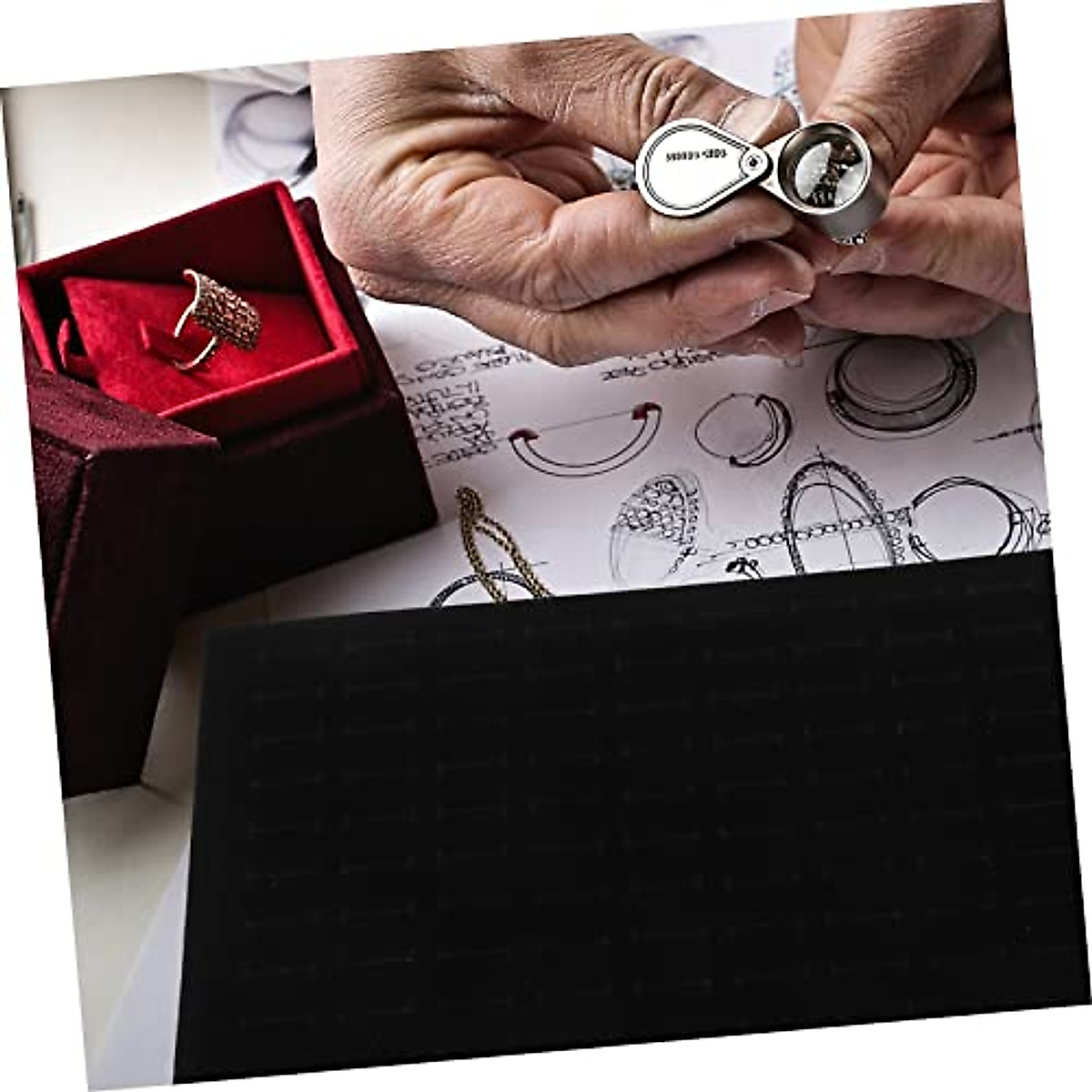 Alipis jewelry sponge pad drawer jewelry organizer tray 120 slots jewelry insert earring foam insert ring holder display tray travel jewelry ring tray for jewelry display mat bracelet