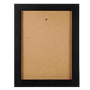 VOSAREA Home Decor Wood Picture Frame Natural Photo Frame 9x7 Inch Tabletop Wall Hanging Gifts for Prize Certificate Photo Display Prop Black Photo Frame