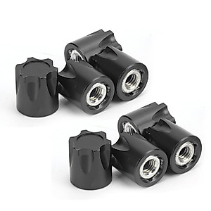 Dilwe RC Wheel Rim M4 Nut, 8Pcs 0.5x0.4inch Wheel Rim Center Cap 1/10 Scale RC Accessories Compatible with Traxxas/Hsp/Redcat/Tamiya/Hpi/Axial Scx10 D90 / Hpi 1/10 RC Car(Black)