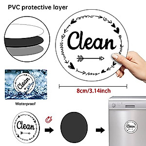 Dirty Clean Dishwasher Magnet,Dishwasher Magnet Clean Dirty Sign Magnet for Dishwasher Dish Bin That Says Clean or Dirty Dish Washer Refrigerator for Kitchen Organization and Storage Necessities
