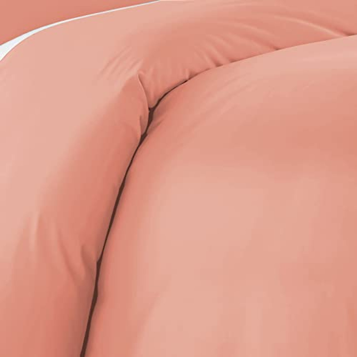 Premium Quality, Soft, Wrinkle, Fade, & Stain Resistant, Easy Care, Oversized Duvet Cover Set, King / California King, Light Peach