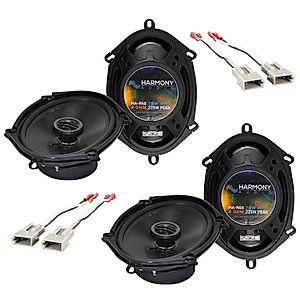 Harmony Audio Bundle Compatible with 1997-2003 Ford F-150 (2) HA-R68 5x7 6x8 New Factory Speaker Replacement Upgrade Package 225W Speakers with HA-725512 Factory Speaker Replacement Harness