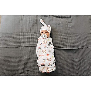 Large Premium Knit Baby Swaddle Receiving Blanket "Baja" by Copper Pearl