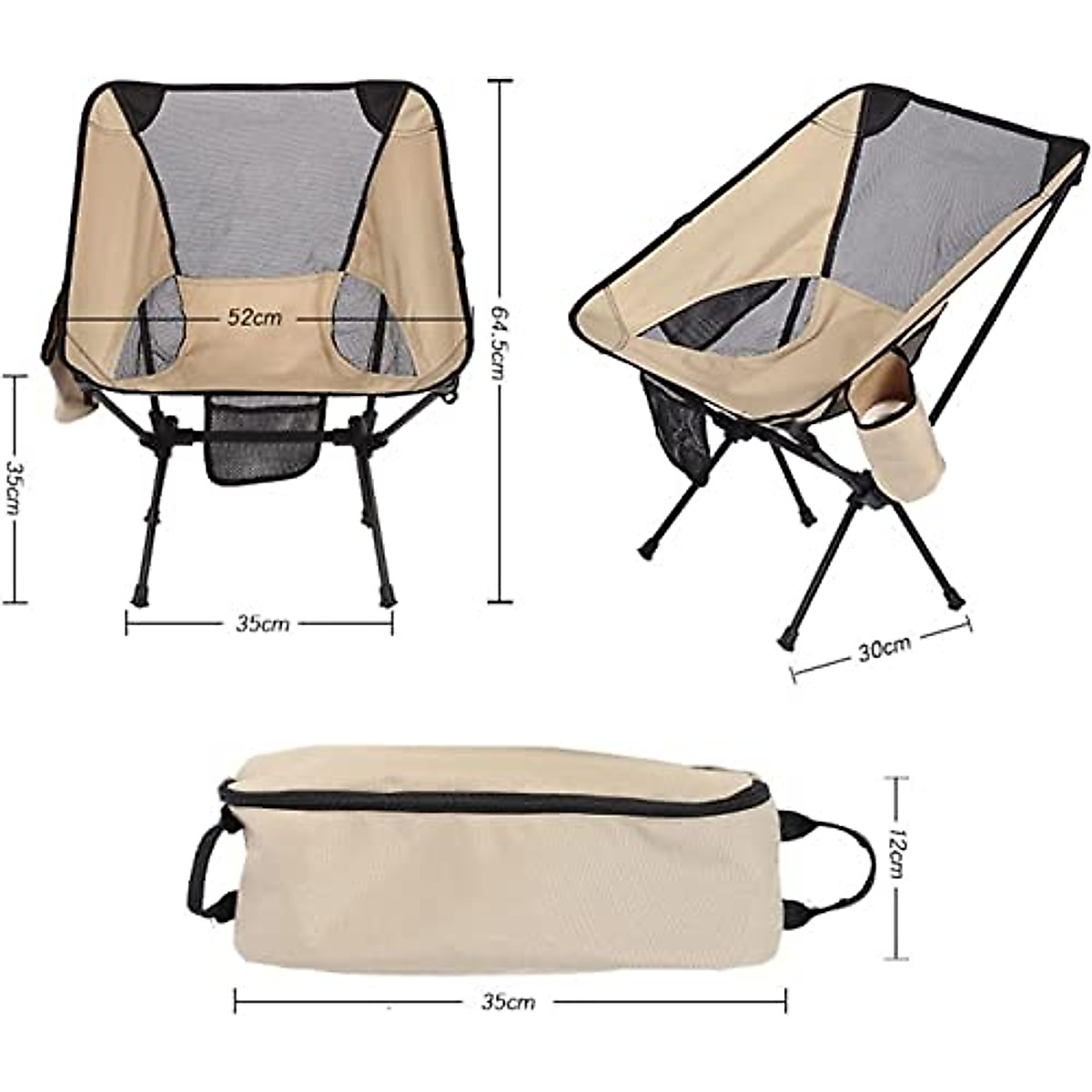 UTOQIA Camping Chair Camp Chair Outdoor Aluminum Alloy Folding Chair Portable Beach Ultralight Fishing Stool Lightweight Compact Camping Backpack Chairs Folding Chairs Outdoor Fishing Chair