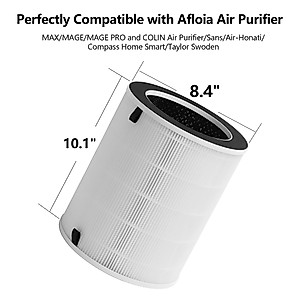 Breabetter 1-Pack Max/Mage/Mage Pro Replacement Filter Compatible with MAX/MAGE/MAGE PRO Purifiers and Sans/Air-Honati/Compass Home Smart/Taylor Swoden/Cuckoo CAC-J1510FW/Rosewill RHAP-20001, 20002