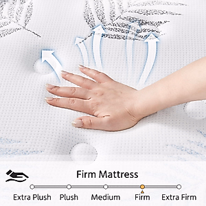 12 Inch Queen Mattress, Firm Supportive Mattress Designed with Tight Line & Thick Foam Edges for Back Sleepers & Stomach Sleepers, Euro Top Hybrid Memory Foam Mattress with Enhanced Pocket Spring