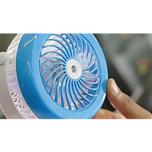 Spark Innovators Go Fan Cool Mist - Portable Rechargeable Misting Fan for Home, Office, and Outdoor Use - As Seen on TV - Pack of 2