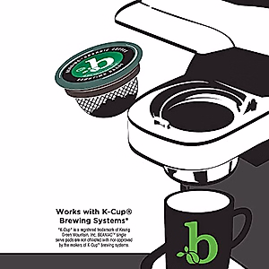 beaniac Organic Downtime Decaf Swiss Water Decaffeinated, Medium Roast, Single Serve Compostable K Cup Coffee Pods, Organic Arabica Coffee, Keurig Brewer Compatible, 30 Count