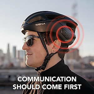 Sena R1 Smart Cycling Helmet (Matte Black, Large)