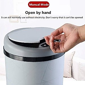 WENLII 11L Intelligent Trash Can Automatic Touchless Induction Motion Sensor Kitchen Wide Opening Sensor Waste Garbage Bin