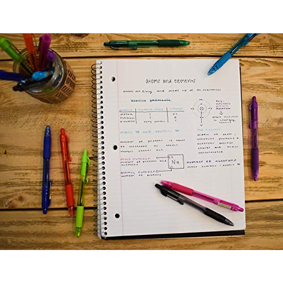 Zebra Pen Z-Grip Retractable Ballpoint Pen, Medium Point, 1.0mm, Assorted Fashion Colors - 18 Pieces