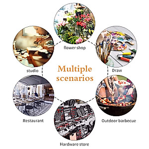 MDHAND Woodworking Apron, Heavy Duty Waxed Canvas Working Tool Apron with 9 Pockets, Adjustable Strap Aprons for Women, Men