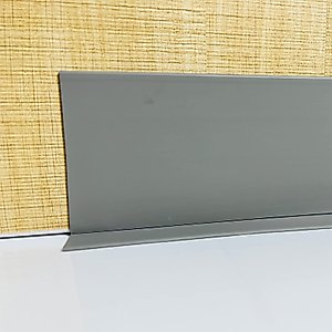 DAILISEN Vinyl Flexible Wall Base Baseboard Molding Trim,Floor Molding,19.68ft L × 3.94in W,Crease Design for Easy Installation. Cover The Crevices to Avoid Trapping Dust.Grey
