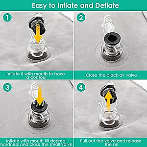 Inflatable Toddler Bed on Air - SVOPY Travel Foot Rest Pillow with Adjustable Height Leg Pillow for Long-Range Flight, Must-Have Item for Airplane, Train, SUV