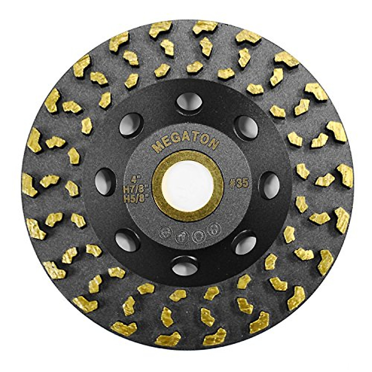 Megatron 4" Diamond Cup Grinding Removing Disc Wheel for Concrete, Paint, Epoxy, Glue and Mastic with CDB Newest Technology (Megatron 4")