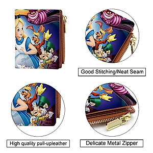 KBVWHW Cartoon Animation Faux Leather Wallet|Alice Fans Gift TV Movies Lover Gifts Birthday Graduation Christmas Gifts for Daughter Girls (alice)