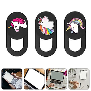 SOLUSTRE 3pcs Lens Cap Cover Camera for Computer Camera Cover Slider Laptop Webcam Cover Slider Protective Cover abs Protection Cap Slide Rail slideshow Camera Cover Slider Flat