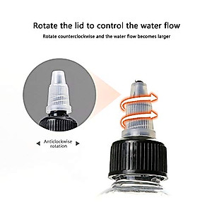 FEOOWV 24Pcs 2oz/60ml Plastic Squeeze Dispensing Bottles with Black Twist Cap, Multi Purpose Bottle for Crafts, Art, Glue, Liquid，Kitchen,Household