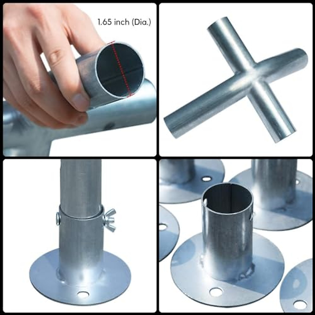 PEAKTOP OUTDOOR 10x20 ft Upgraded Heavy Duty Carport Car Canopy with Removable Sidewalls & Zipper Doors, Portable Garage Tent Boat Shelter with Reinforced Triangular Beams, Gray