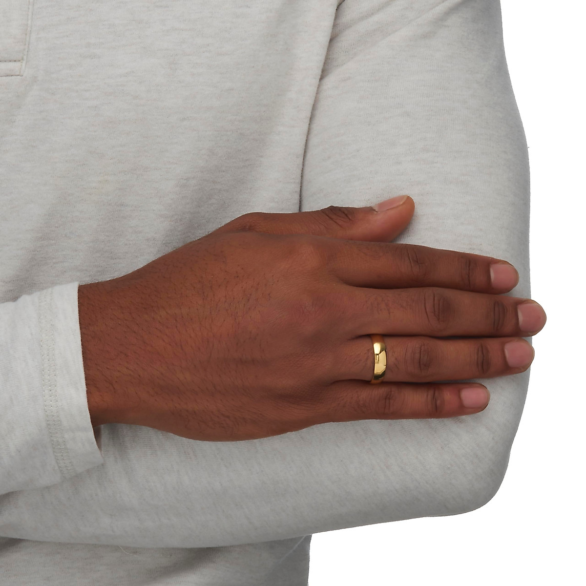 PalmBeach .925 Sterling Silver or 14K Yellow Gold Plated Wedding Band Ring (5mm) Size 10