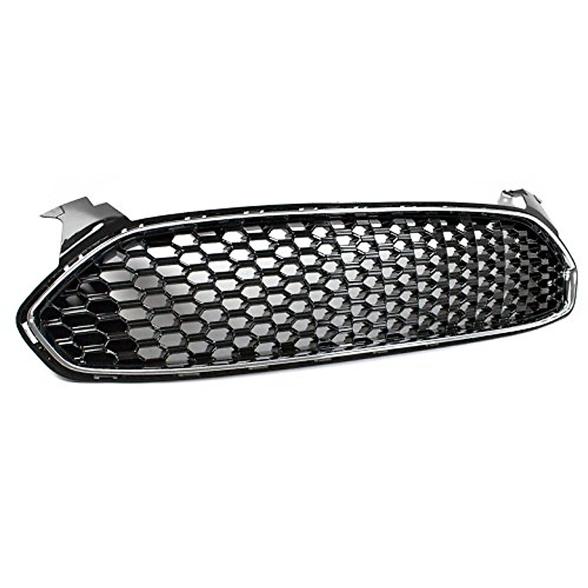 ZMAUTOPARTS Honeycomb Mesh Style Upper Hood Grille Grill Gloss Black For 2013-2016 Ford Fusion
