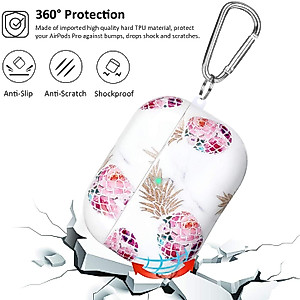 AirPods Pro 2nd Generation/1st Generation Case-KOREDA Cute Printed Design Hard Case for Airpods Pro 2, Shockproof Protective Cover for Airpods Pro with Keychain for Women Men