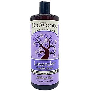 Dr. Woods Pure Lavender Castile Soap with Organic Shea Butter, 32 Ounce