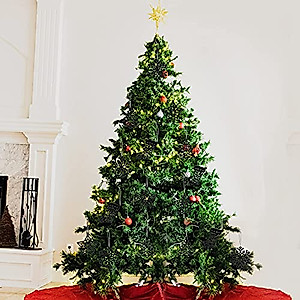 Glitter Snowflake Ornaments for Christmas Tree, 40pcs Black Christmas Decoration Hanging Decorations for Halloween Xmas Tree, Window, Door