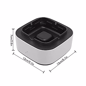 Negative Ion Air Fresher, Smokeless Ashtray One Button Operation Air Suction Structure Portable for Family (Grey)